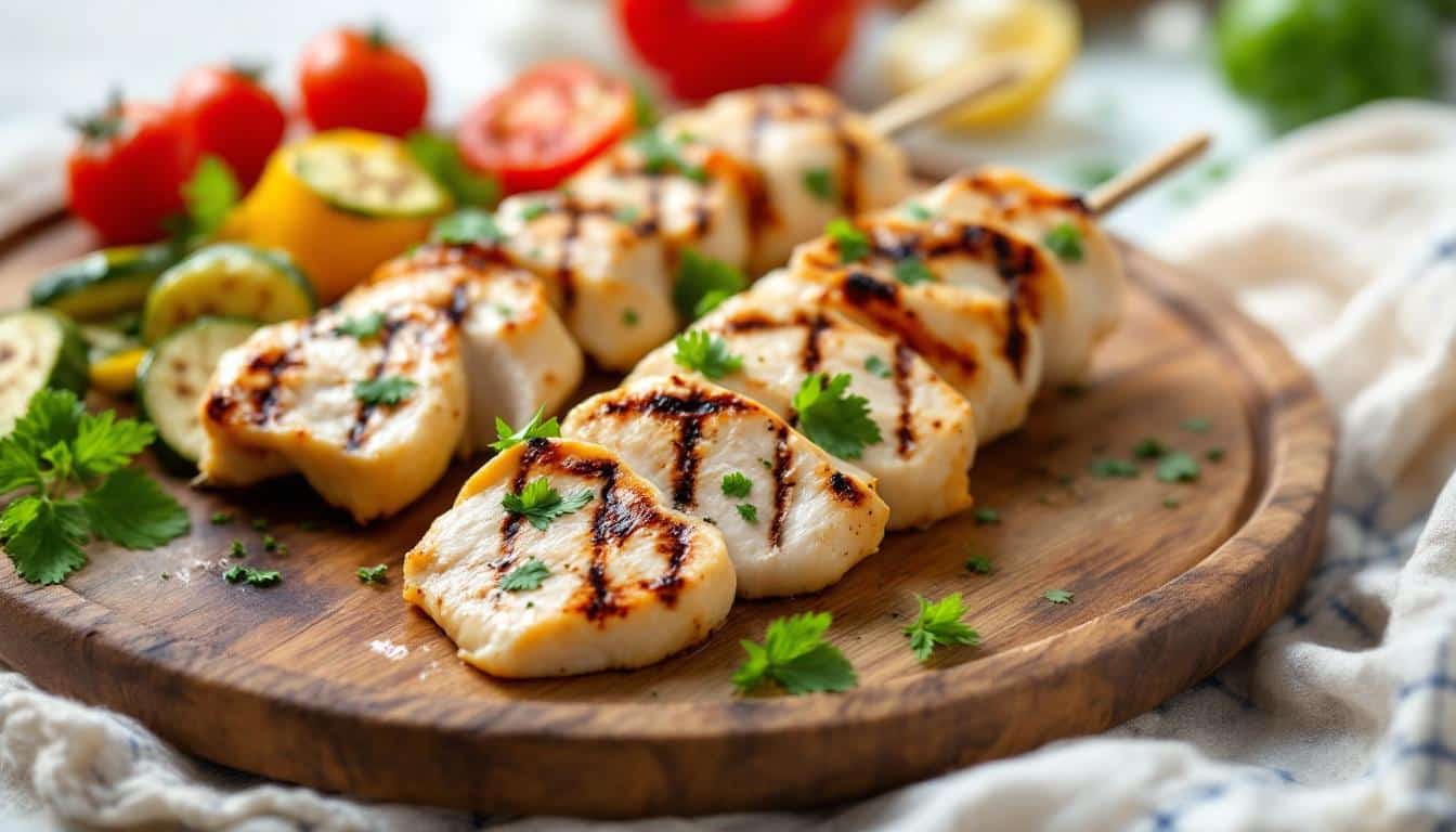 Kebabs de viande blanche : un repas léger et savoureux